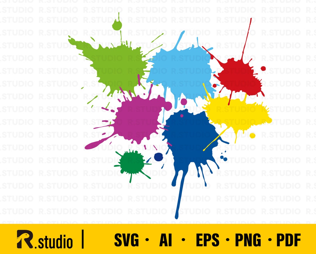 Ink Splats Drops Liquid SVG Files/ Splatter Svg/ Paint Splatter Svg ...
