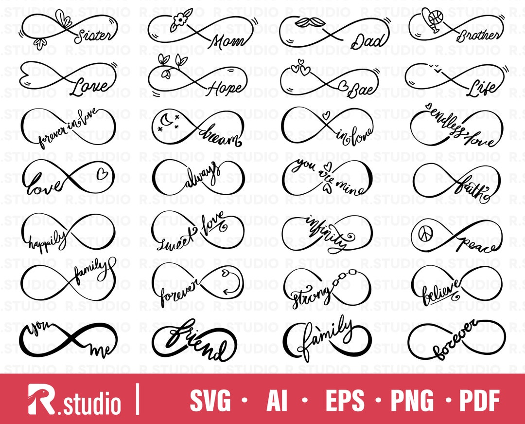 28 Infinity SVG Files/ Infinity Symbol Svg/ Family Infinity Svg/ Love ...