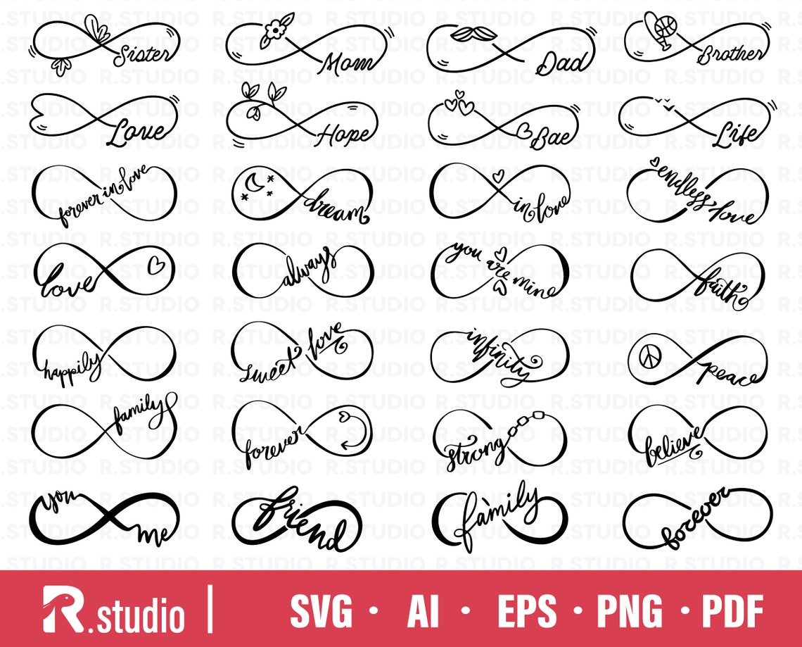 28 Infinity SVG Files/ Infinity Symbol Svg/ Family Infinity Svg/ Love ...