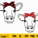 Bandana Cow SVG/ Cow Head Svg Files/ Cow SVG/ Cow Bandana Svg/ Cow Face ...