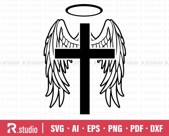Cross With Wings Logo Cross Wings Vector Art, Icons, And Graphics For