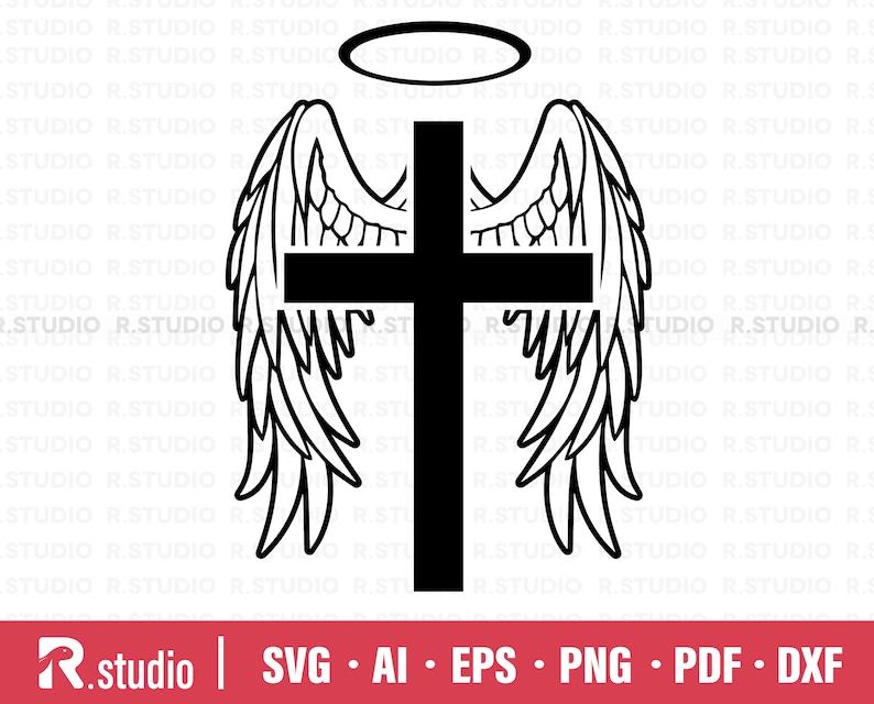 Cross With Wings SVG/ Cross Svg/ Wings Svg/ Holy Day Svg/ Cross Clipart ...