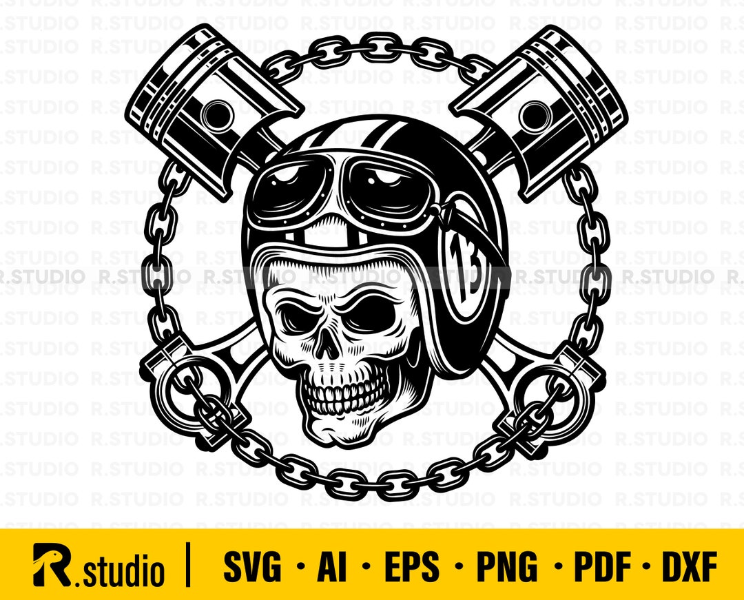 Chopper Cafe Racer Scrambler Svg/ Skeleton Motorcycle Rider SVG ...