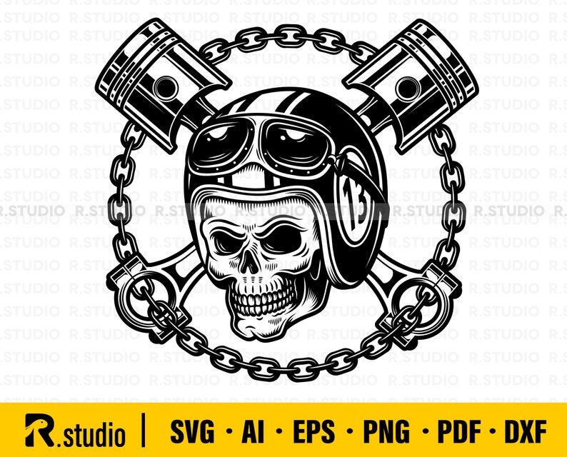 Chopper Cafe Racer Scrambler Svg/ Skeleton Motorcycle Rider SVG ...