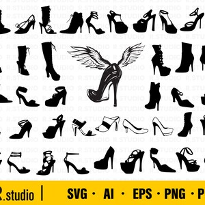 41 High Heels Svg/ Women Shoe Svg/ Heels SVG/ Stiletto Svg/ Cut Files ...