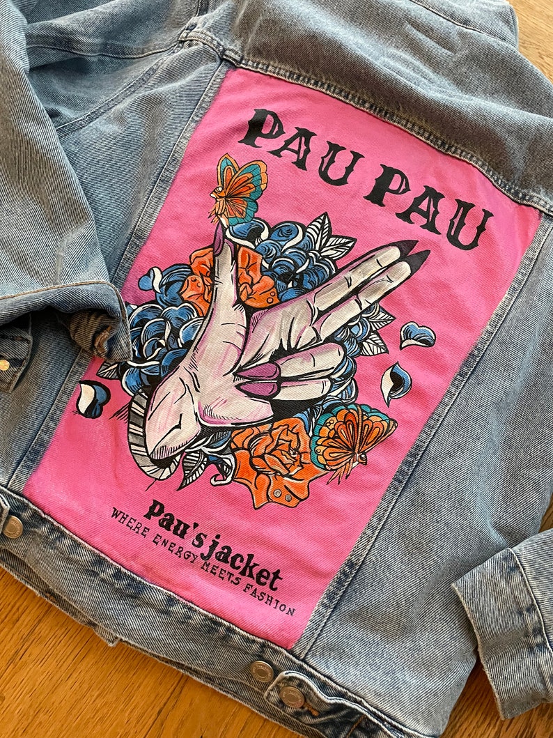 Custom Denim Jacket Pop Art - Etsy