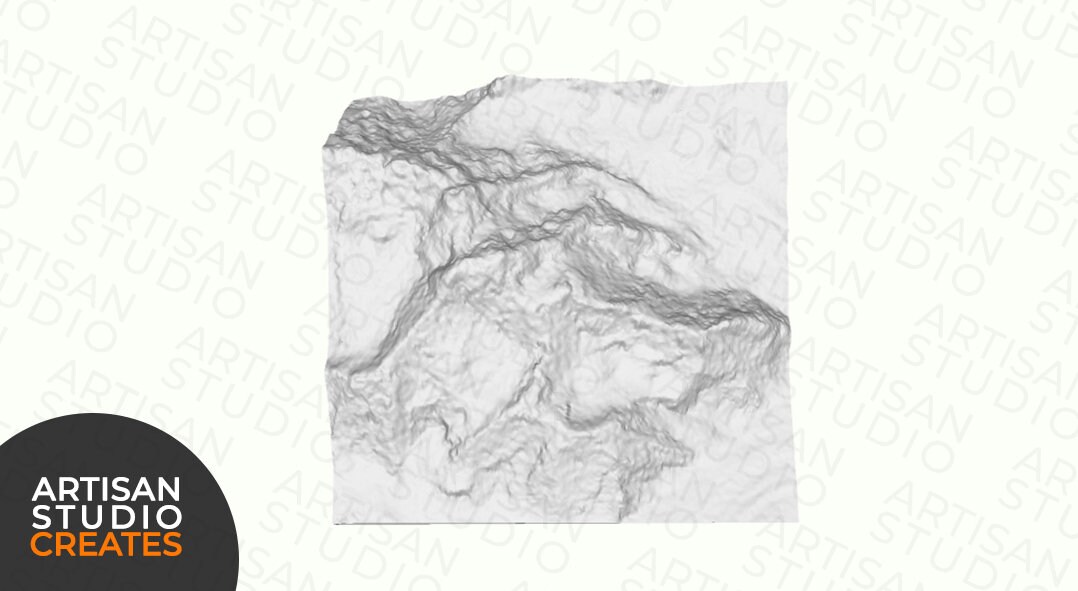 Baltoro Kangri STL File 3D Topographic Model Instant Download Terrain ...