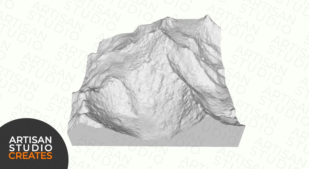 Chogolisa Mountain STL File 3D Topographic Model Instant Download ...