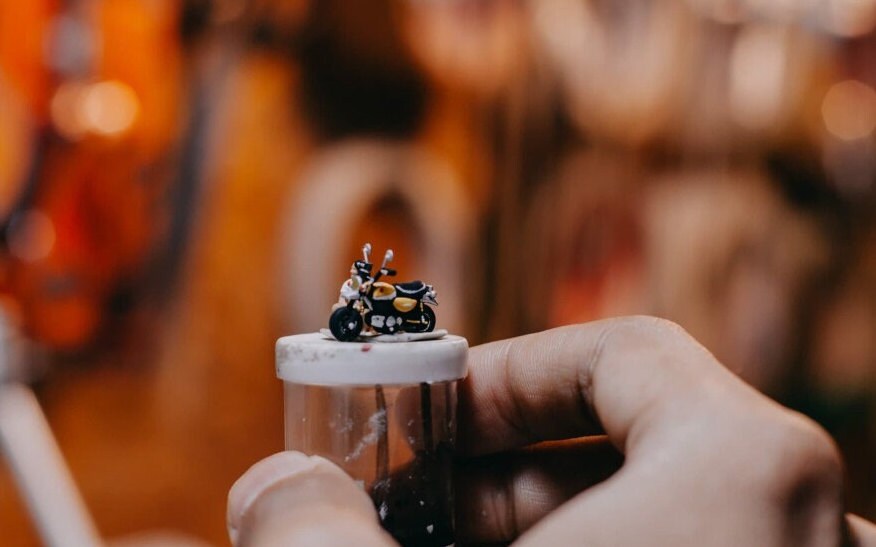 1/87 Scale Miniature Figure Classic Monkey Motorcycle | Small Engine ...