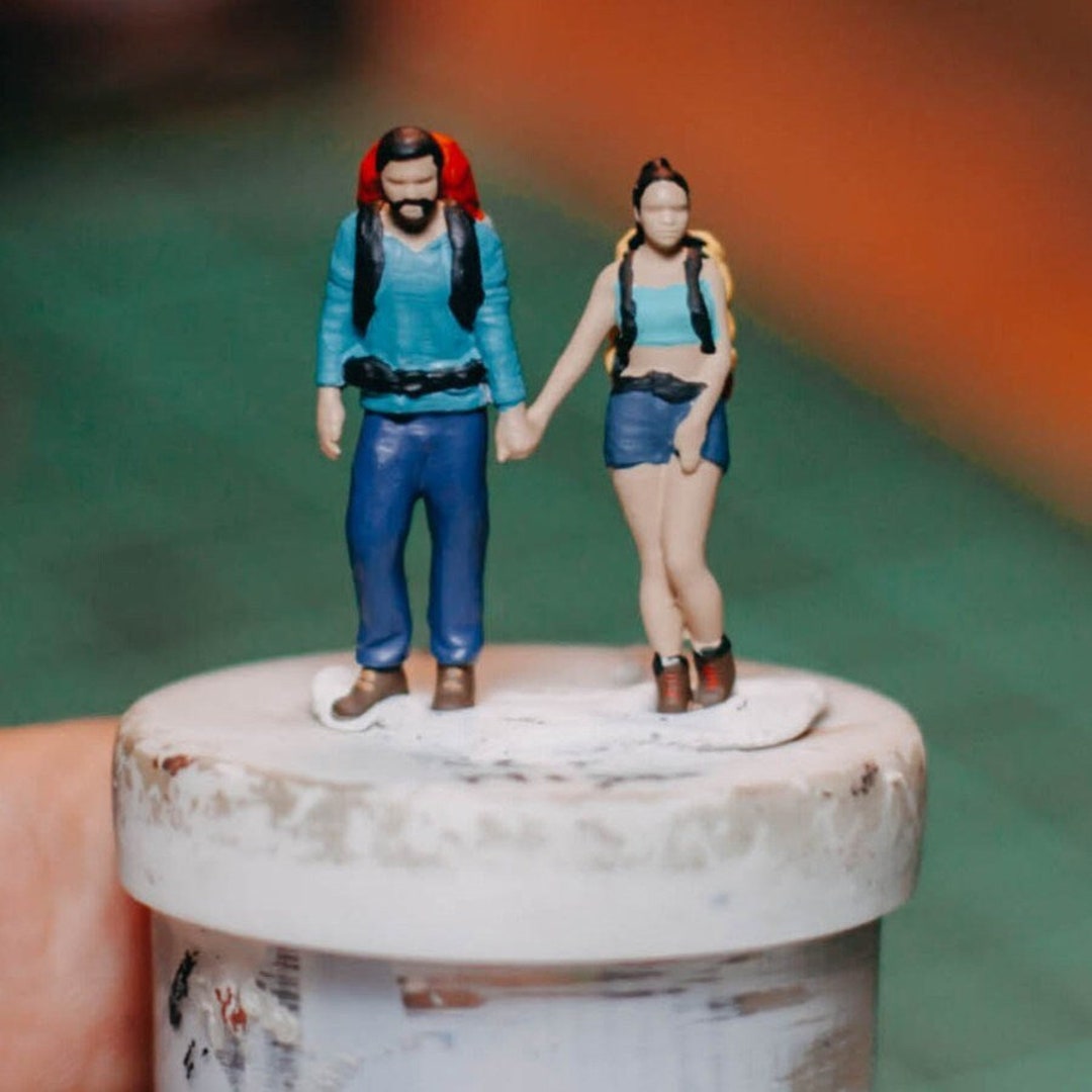 1/87 | 1/64 Scale Miniature Figure Hiking People | Hiking Man and Woman ...