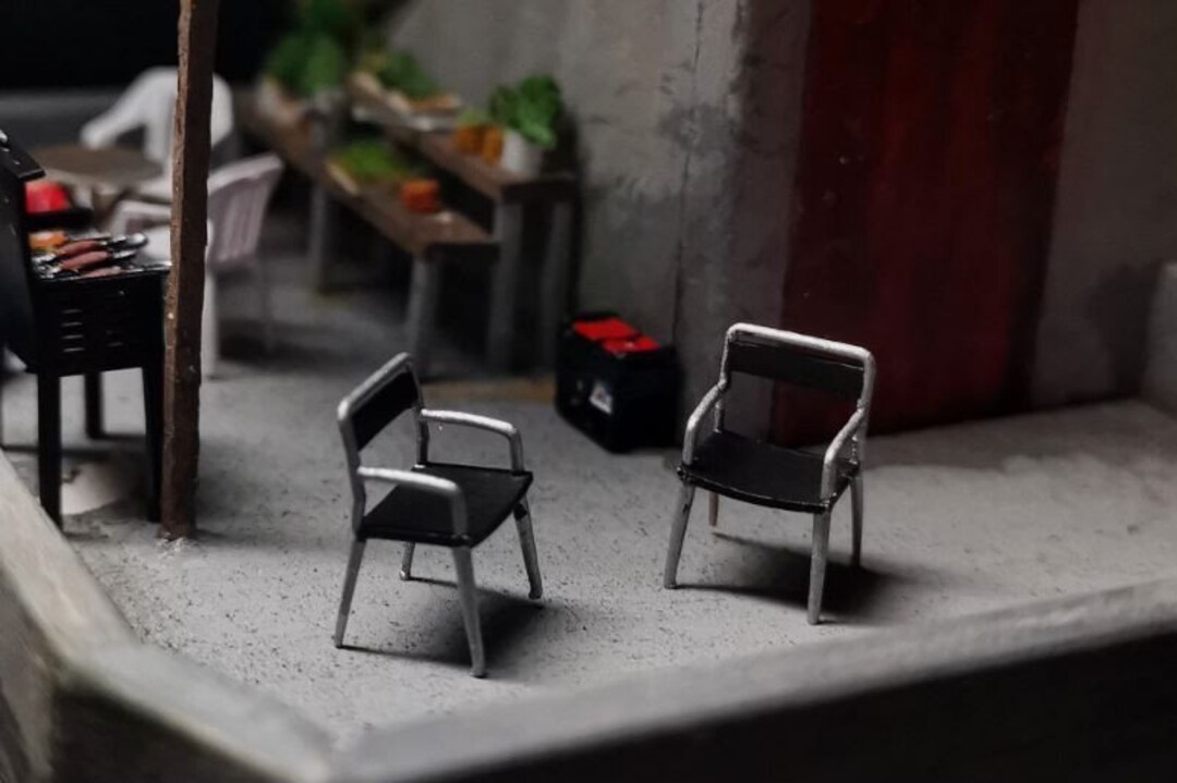 1:64 Minimalist Chair Miniature Figure Diorama - Etsy