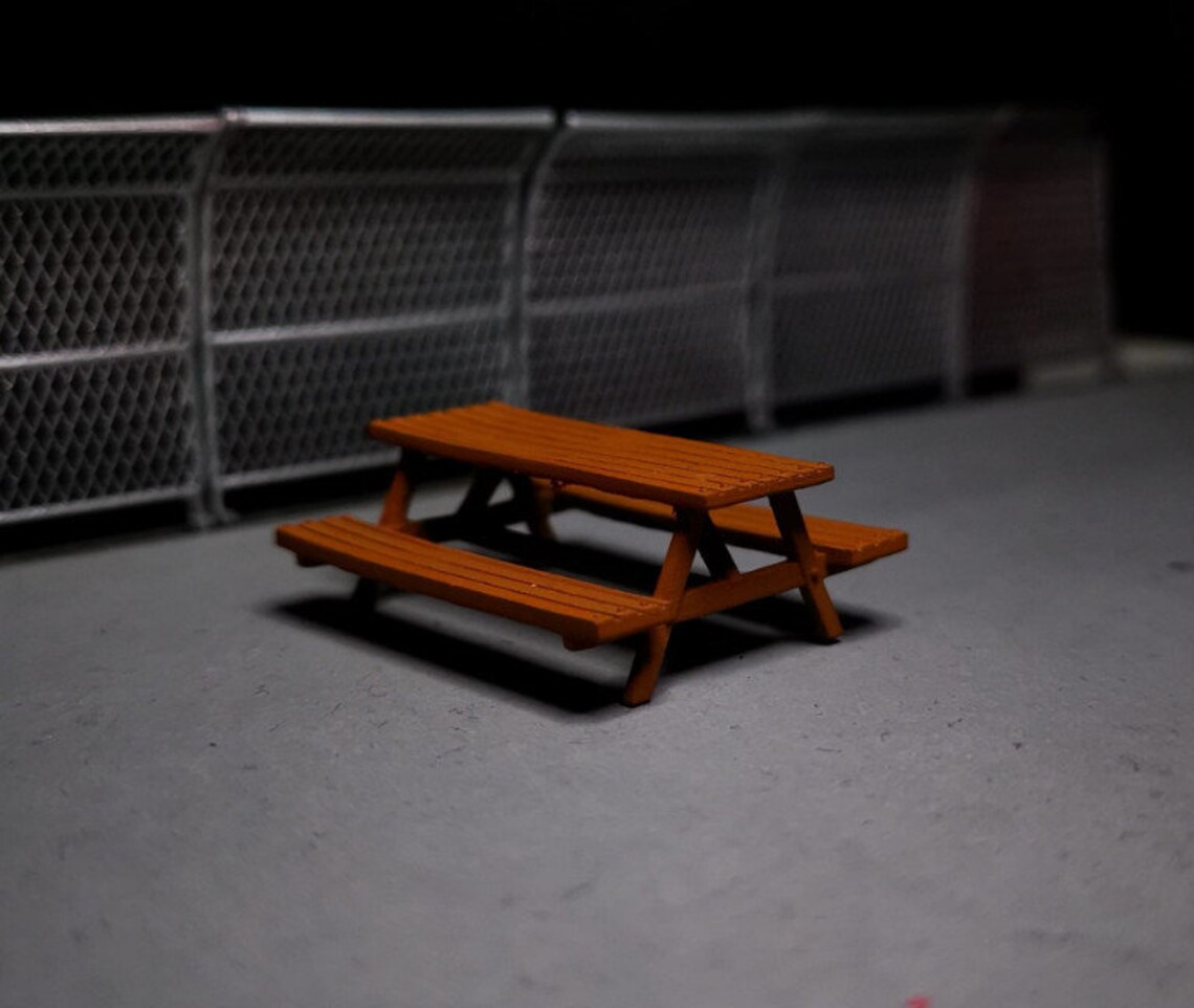 1:64 Long Bench | Park Bench Miniature Figure Diorama - Etsy