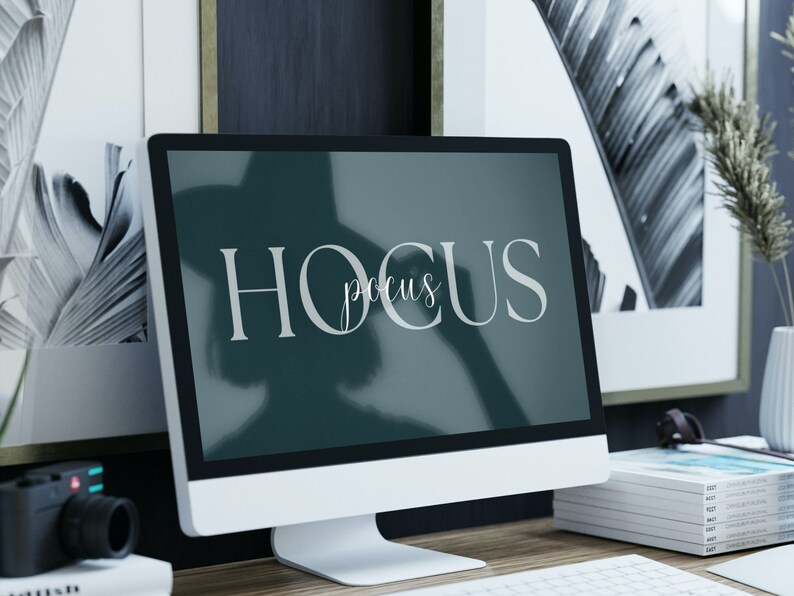 Hocus Pocus Desktop Wallpaper, Halloween Digital Background, Aesthetic Mac Background, Fun and ...