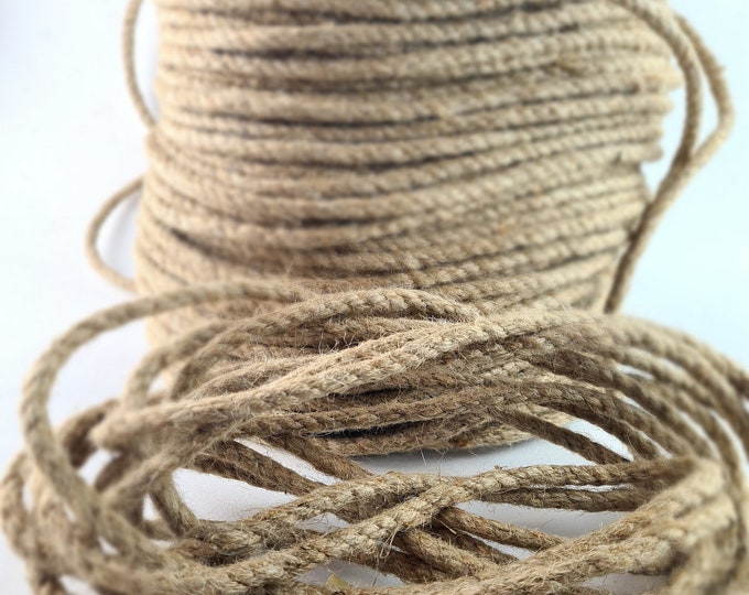 Natural Jute Fibre 6mm Raw Stiff Rope for Rough Feel Enhancement or ...