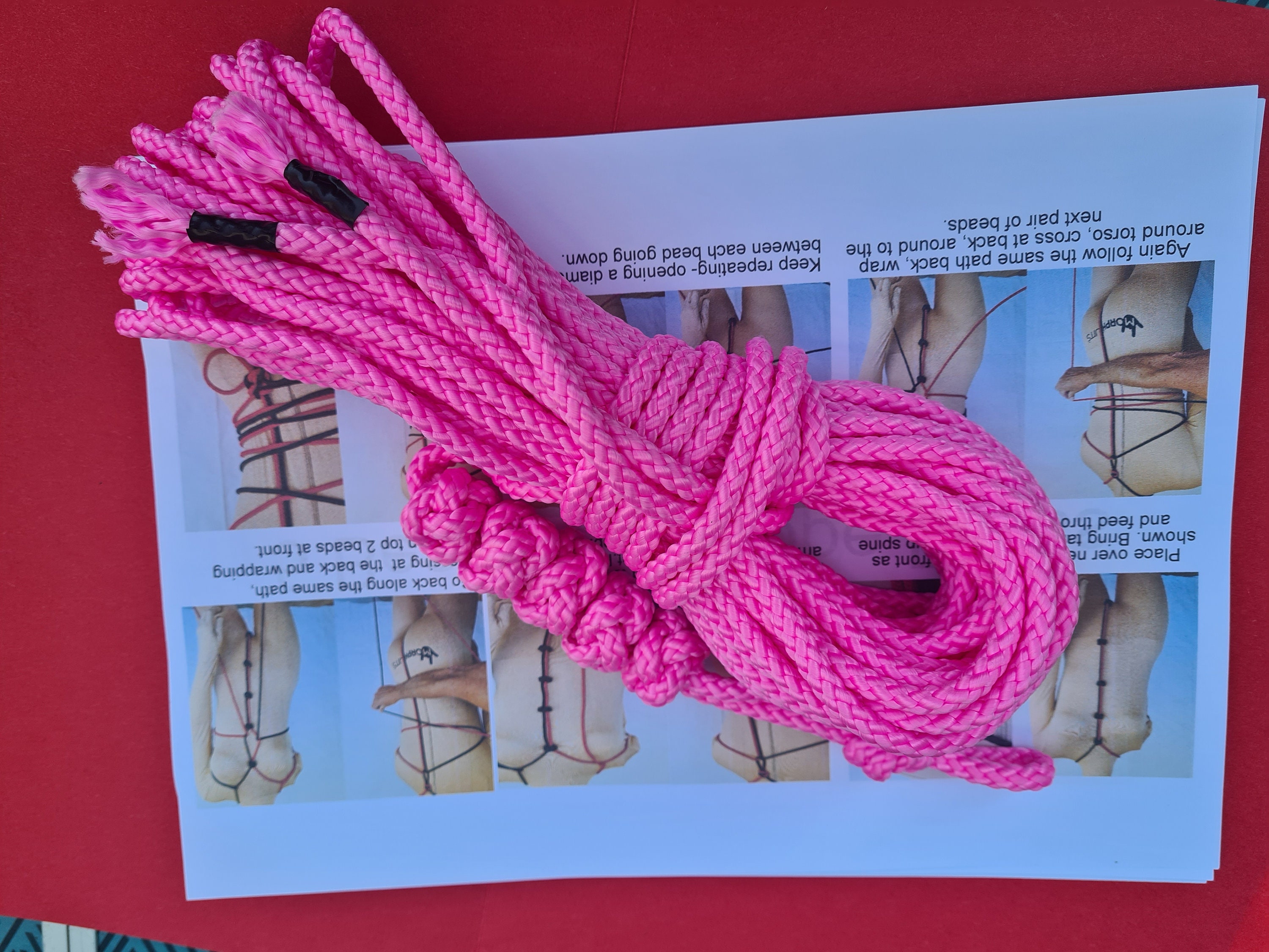 Florescent Pink Rope Dress Harness Fully Adjustable Shibari Style ...