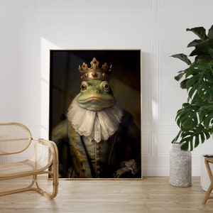 Renaissance Frog King Art Print: Funny Animal Portrait - Etsy