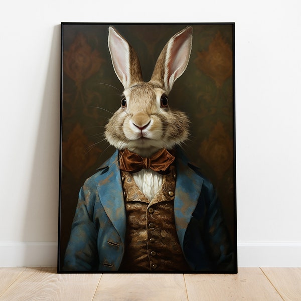 Rabbit Oil Painting - Etsy