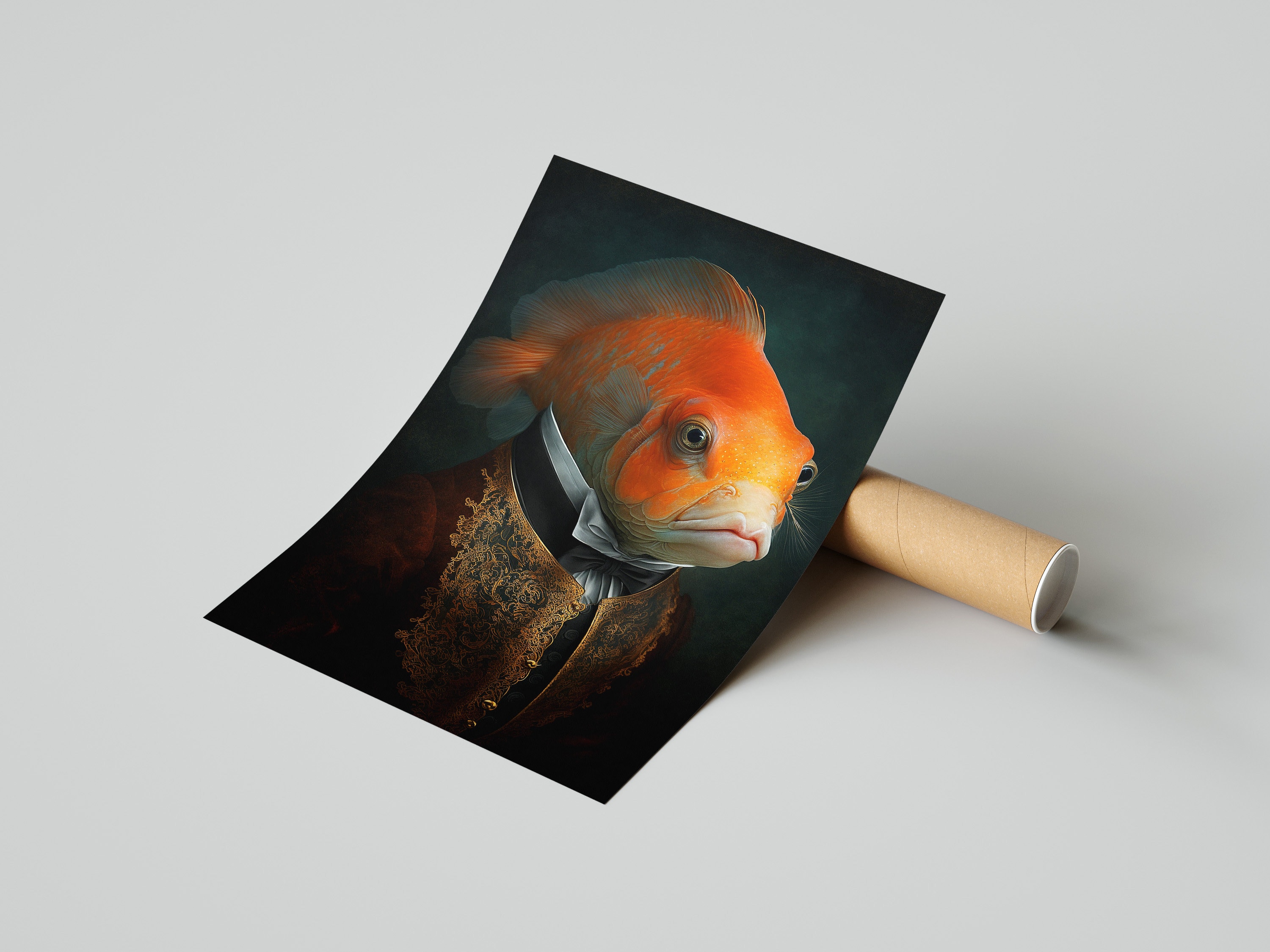 Fish Portrait Print Renaissance Animal Painting Baroque - Etsy