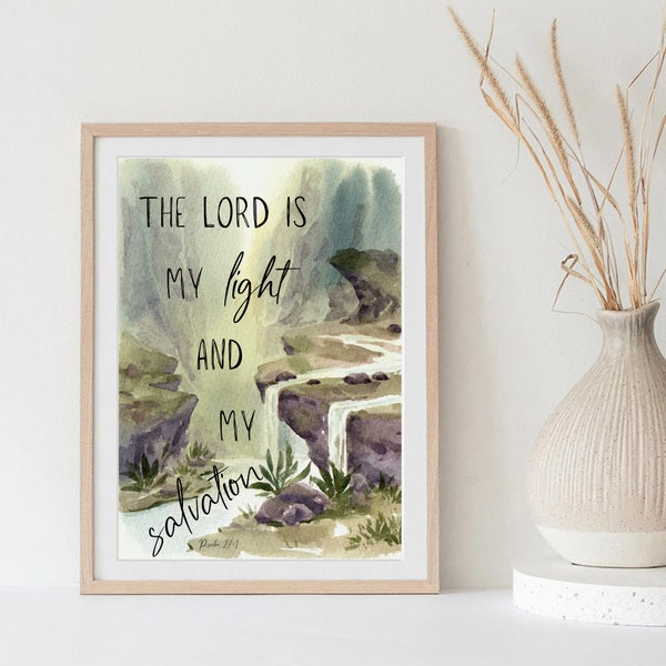 Psalm 27 1 Wall Art - Etsy