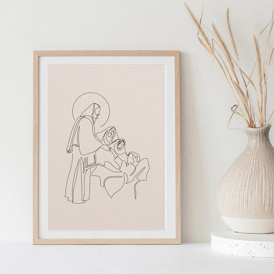 Jesus Helping Others, Jesus Wall Art - Etsy