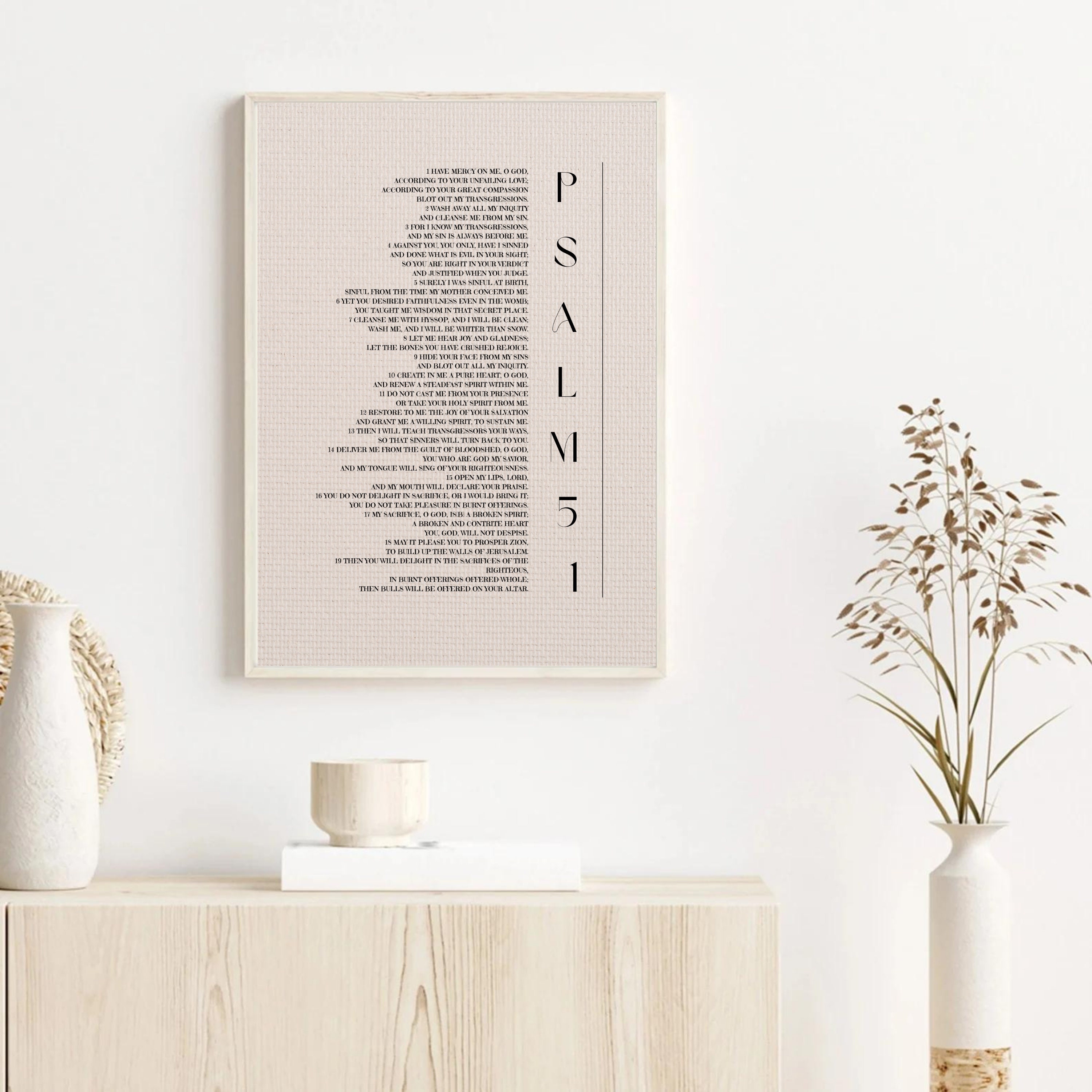 Psalm 51 Bible Print - Etsy