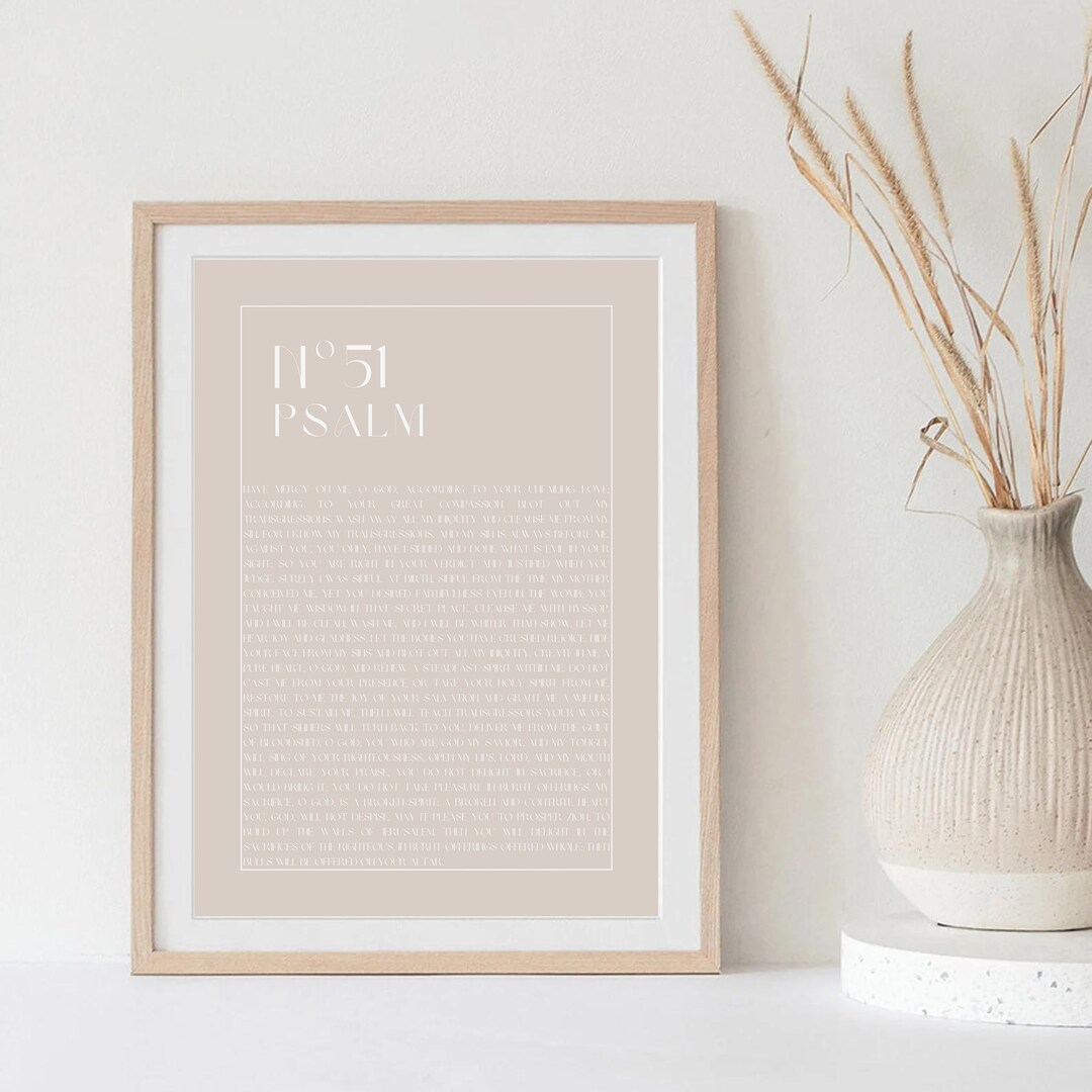 Modern Psalm 51 | Aesthetic Bible Print - Etsy