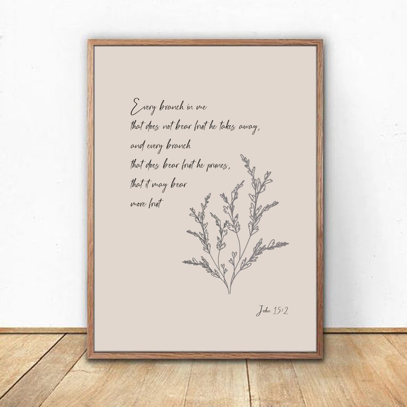 John 15:2 Psalm Art | - Etsy