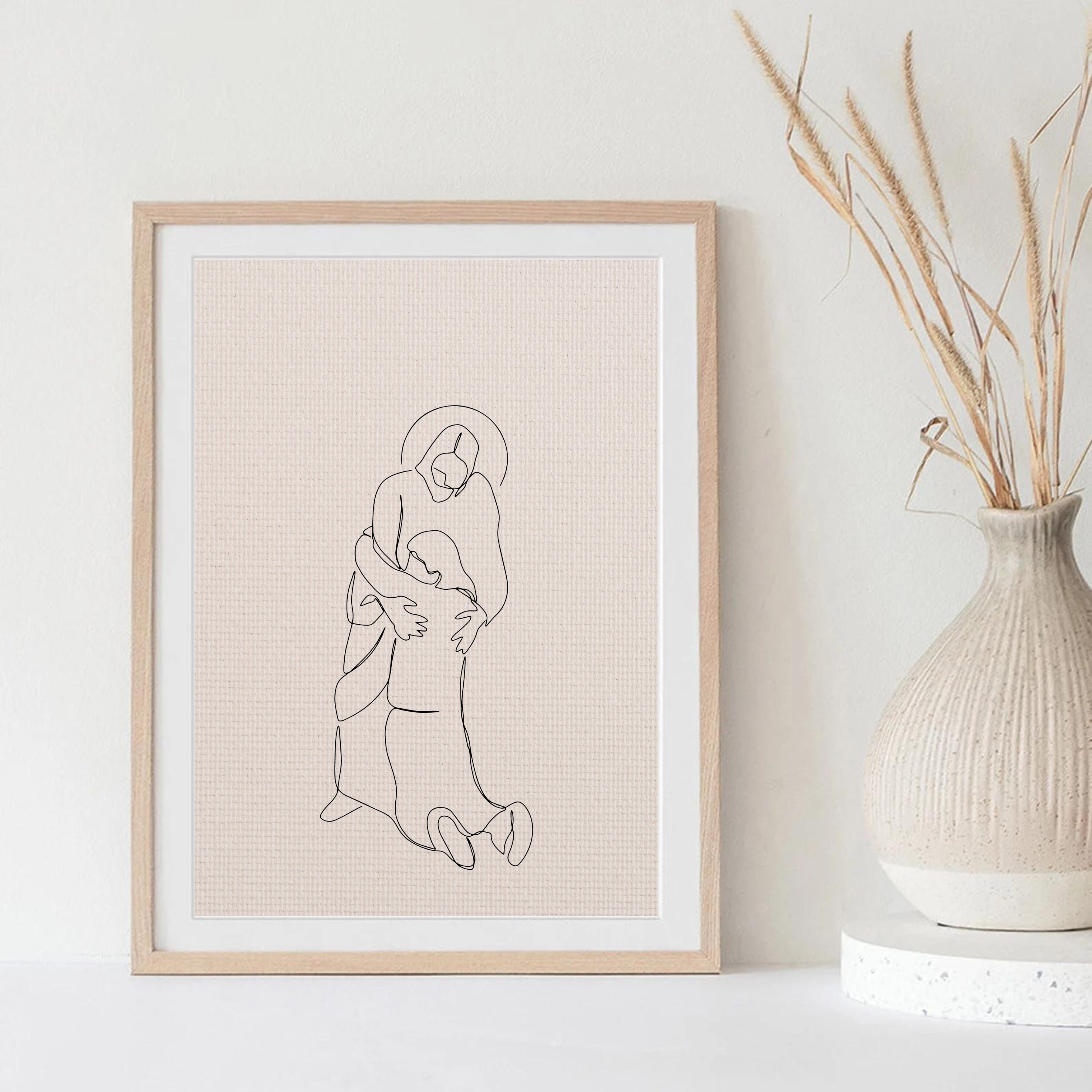 Jesus Hug Wall Art - Etsy