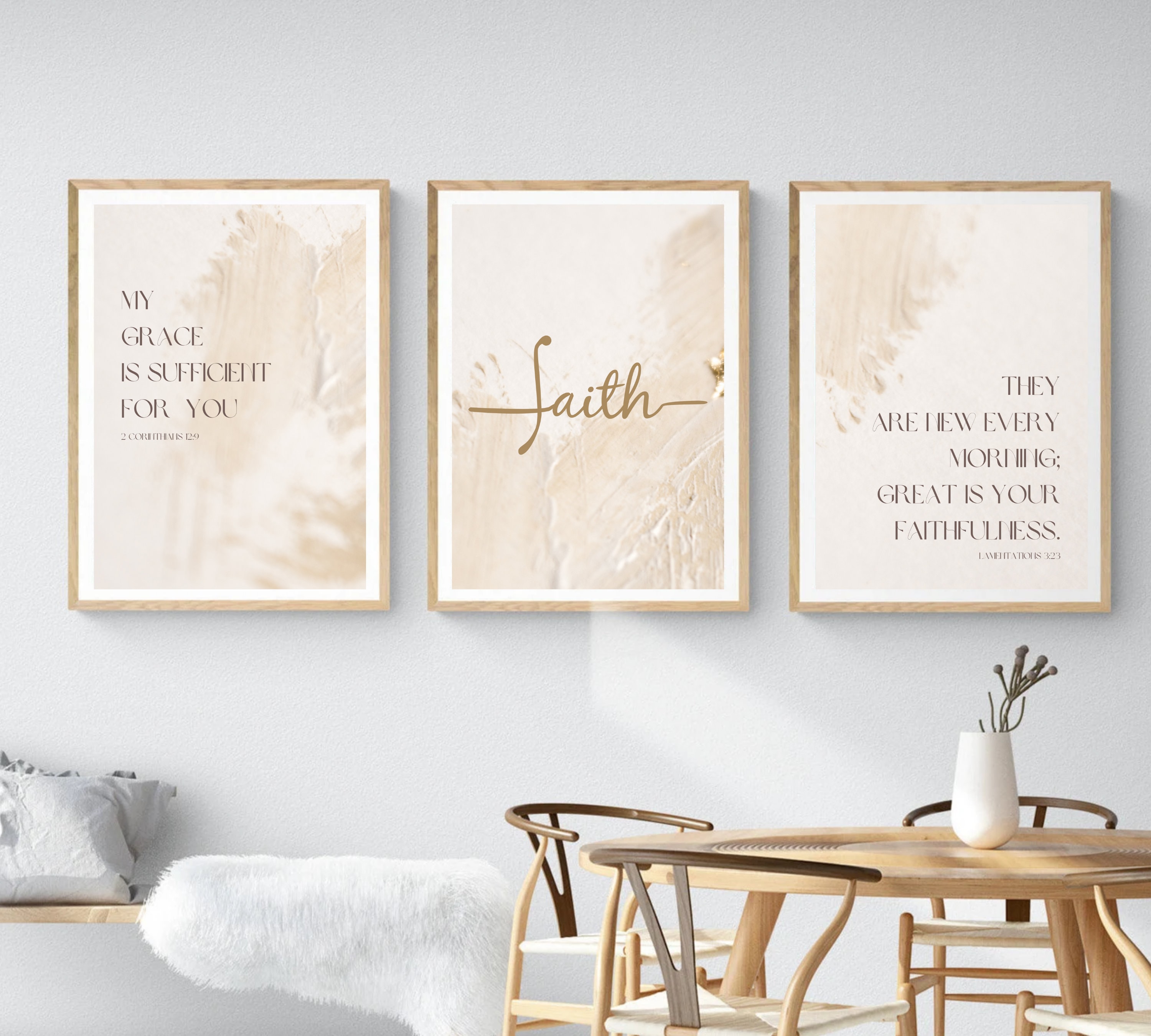 Modern Christian Art | Bible Verses for Living Room - Etsy