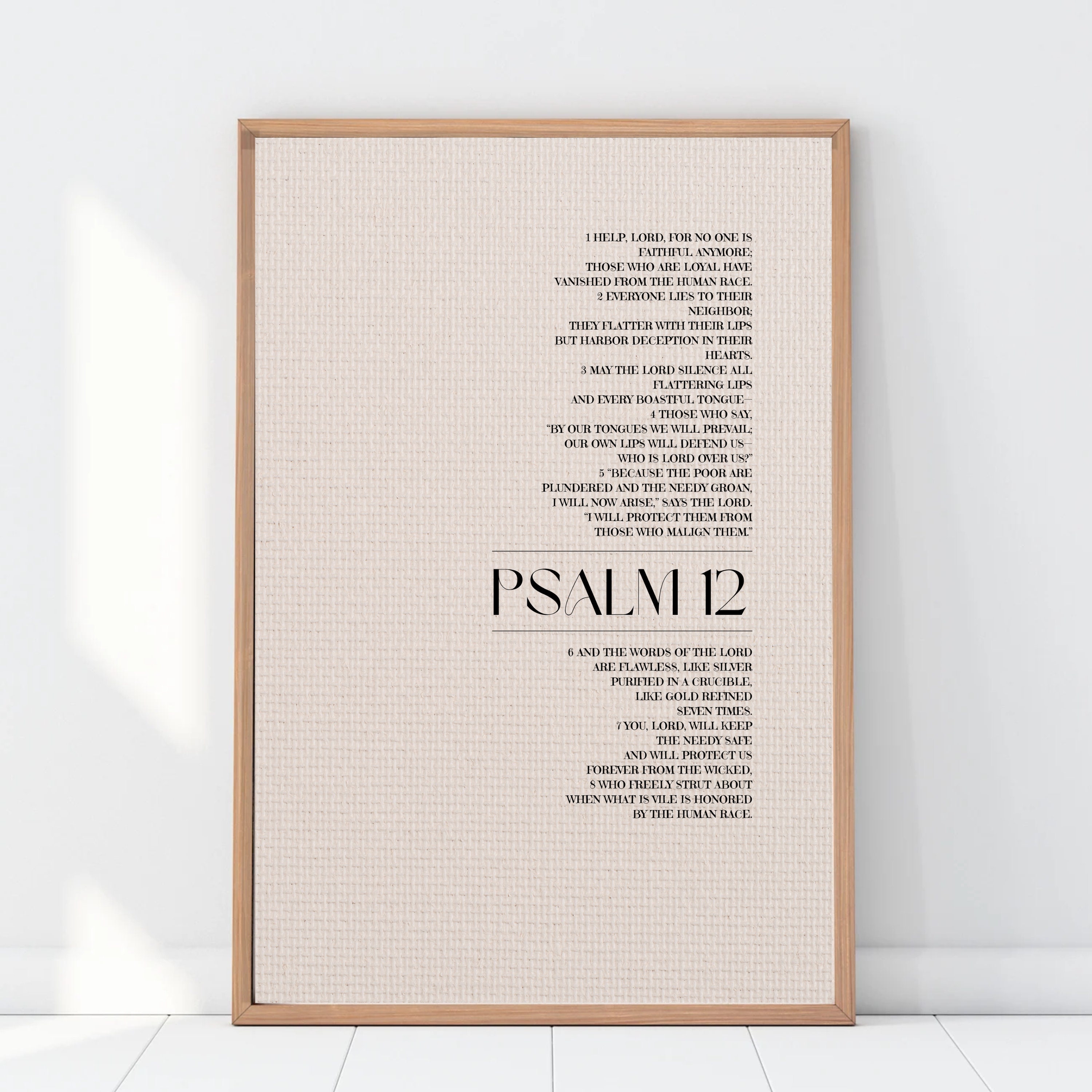 Psalm 12 Bible Print - Etsy
