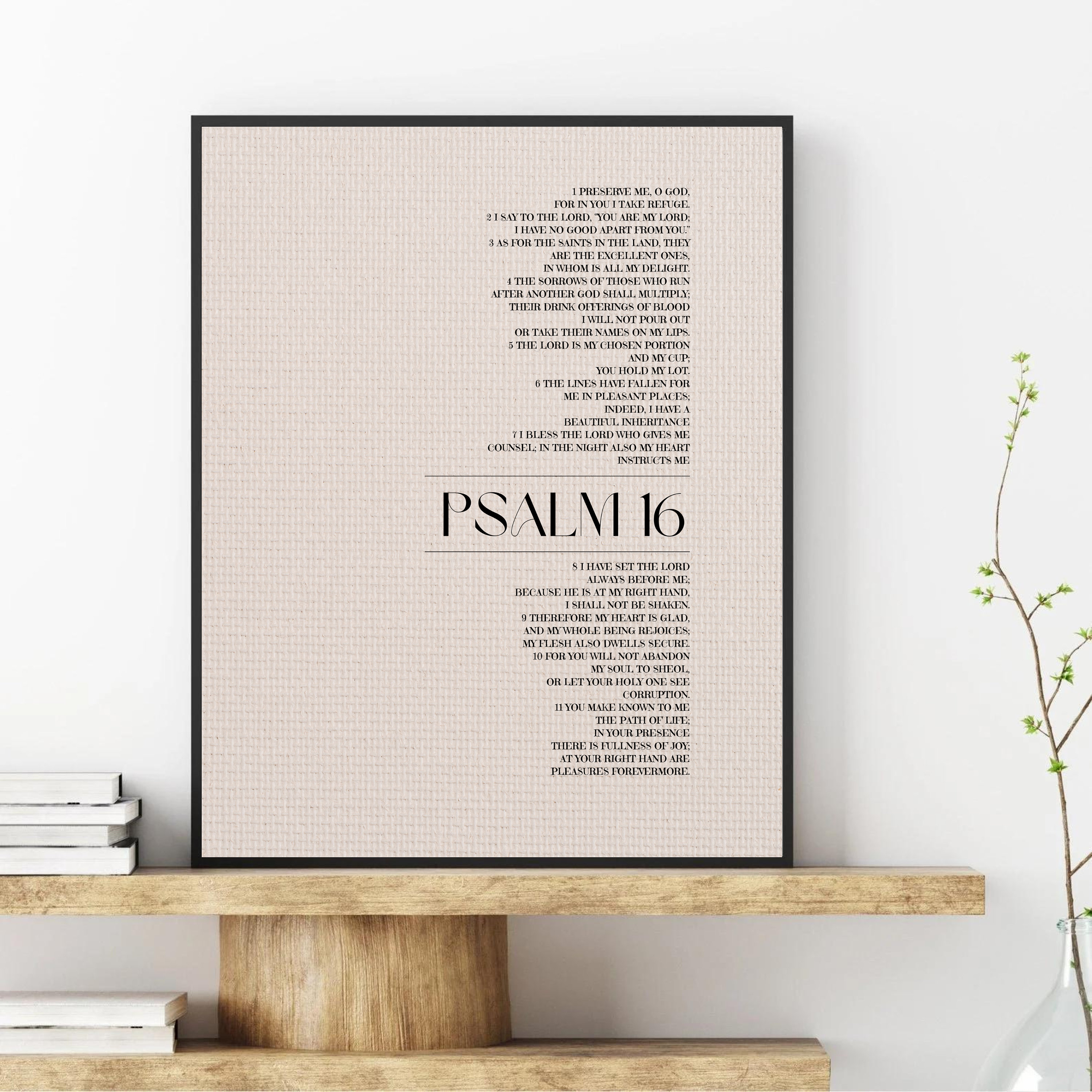 Psalm 16 ESV Bible Print - Etsy