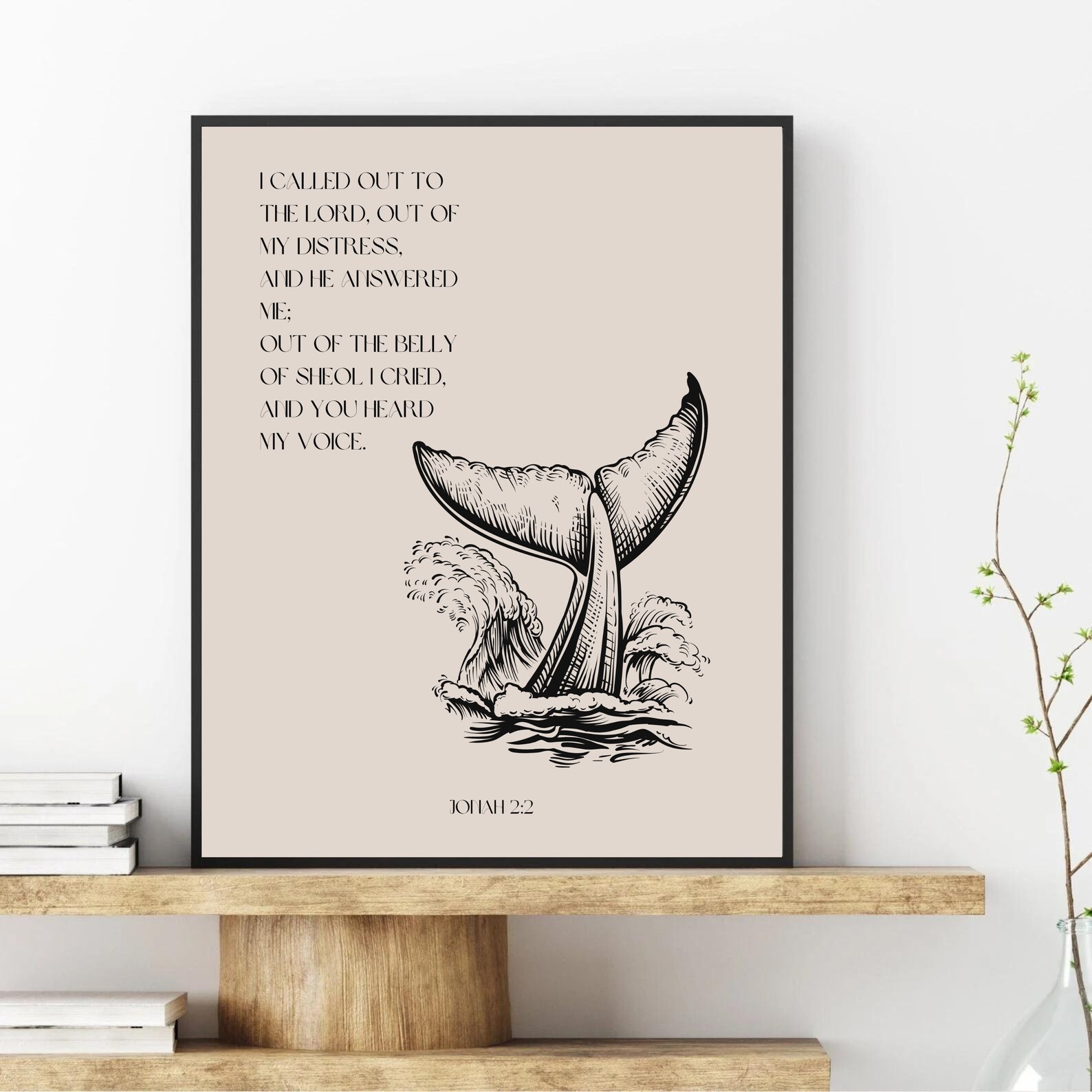 Jonah 2:2 | Jonah and the Whale | Jonah Bible - Etsy UK