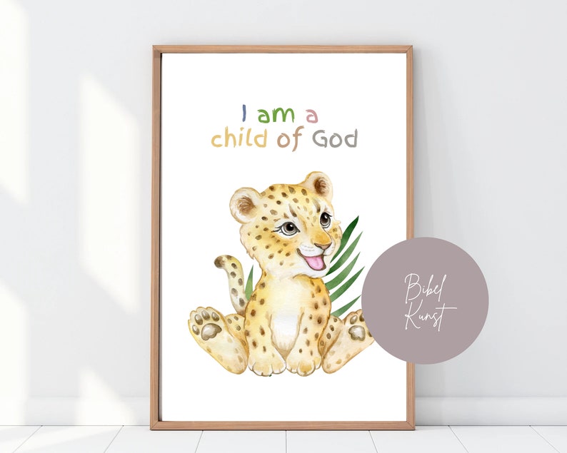 Christian Animal Nursery Set of 6| Religious Wall Art for Kids - Etsy