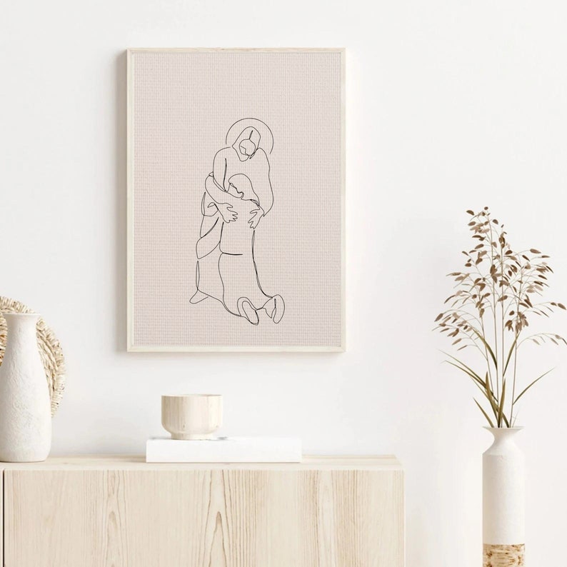 Jesus Hug Wall Art - Etsy