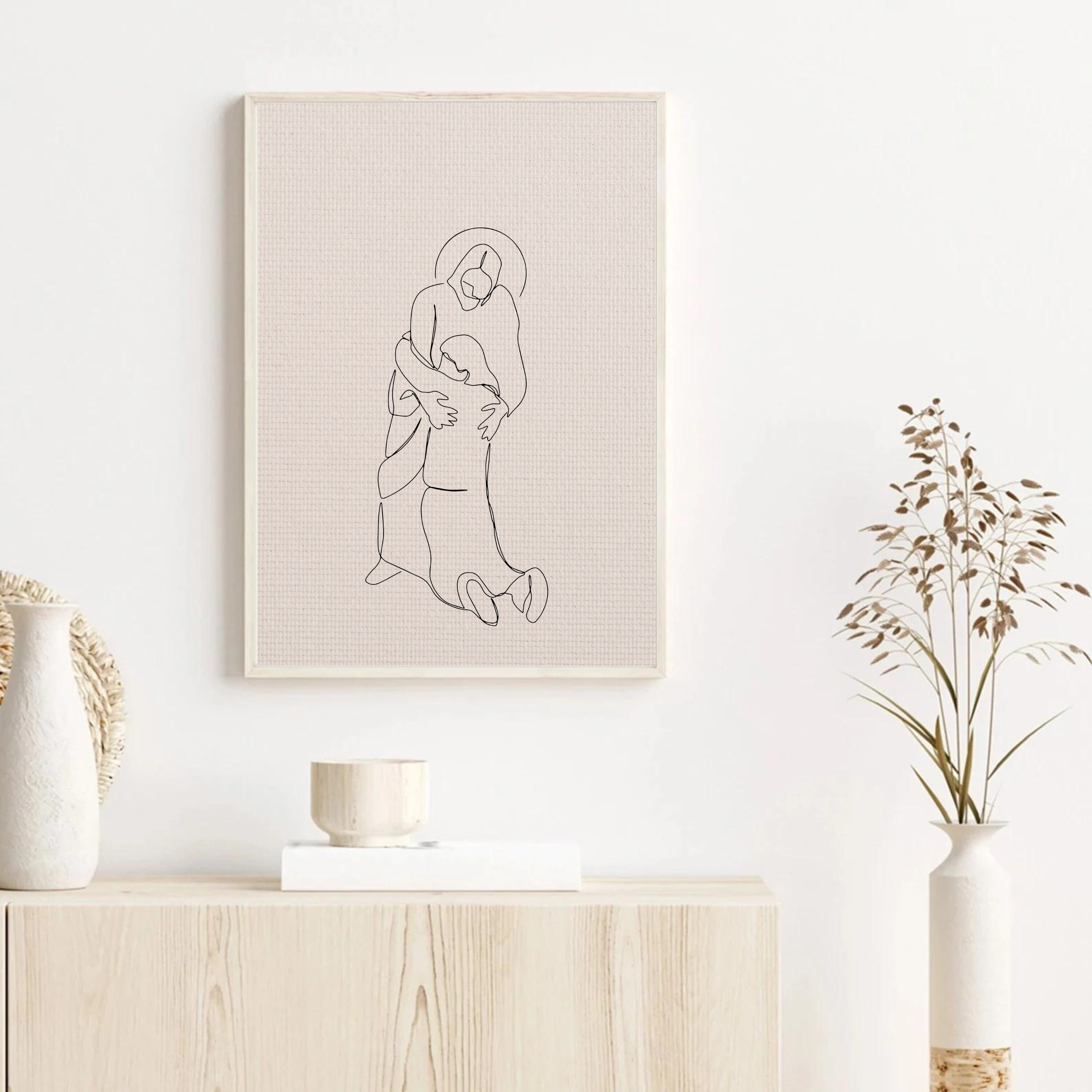 Jesus Hug Wall Art - Etsy