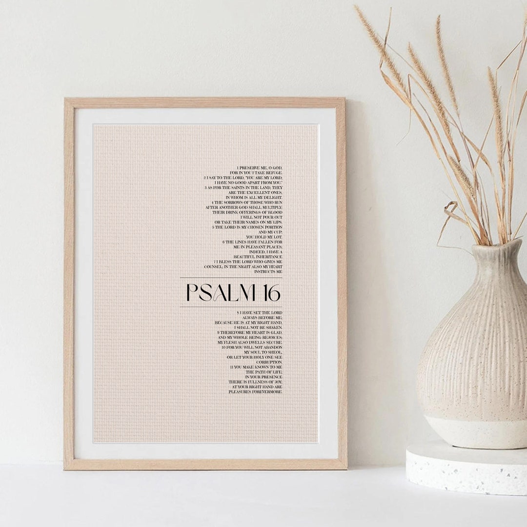 Psalm 16 ESV Bible Print - Etsy