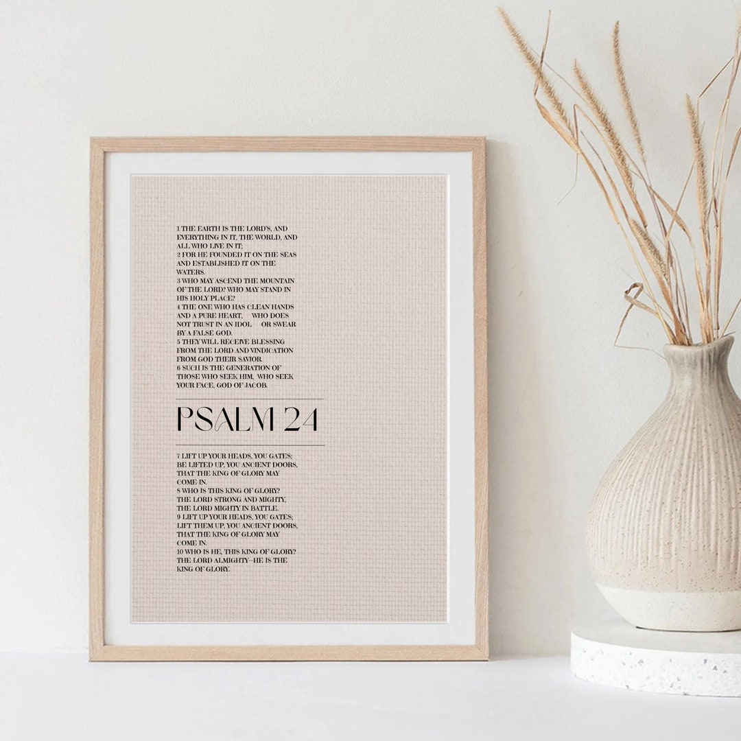 Psalm 24 Bible Print - Etsy