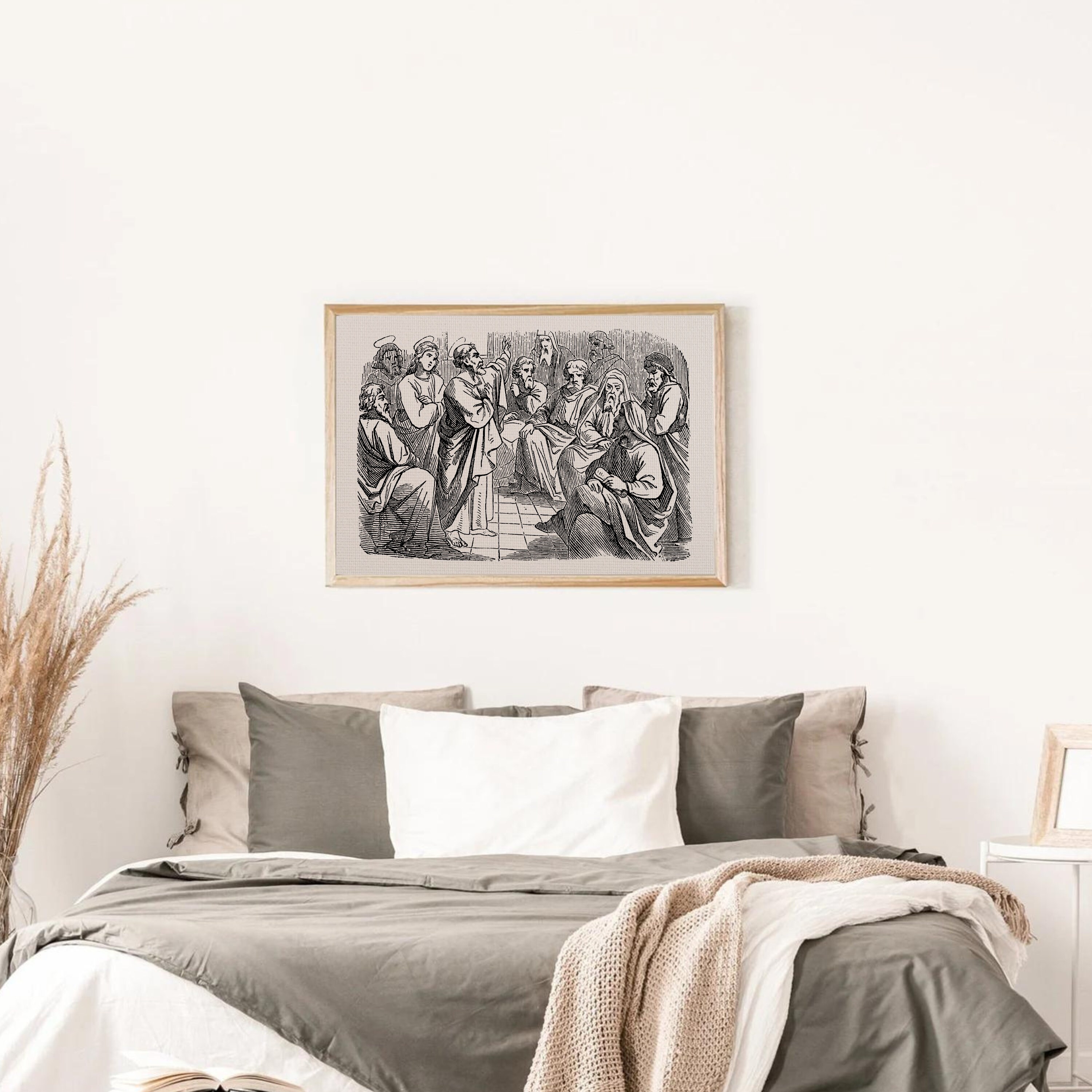 Biblical Drawing of Apostles Apostle Simon is Speaking Acts - Etsy