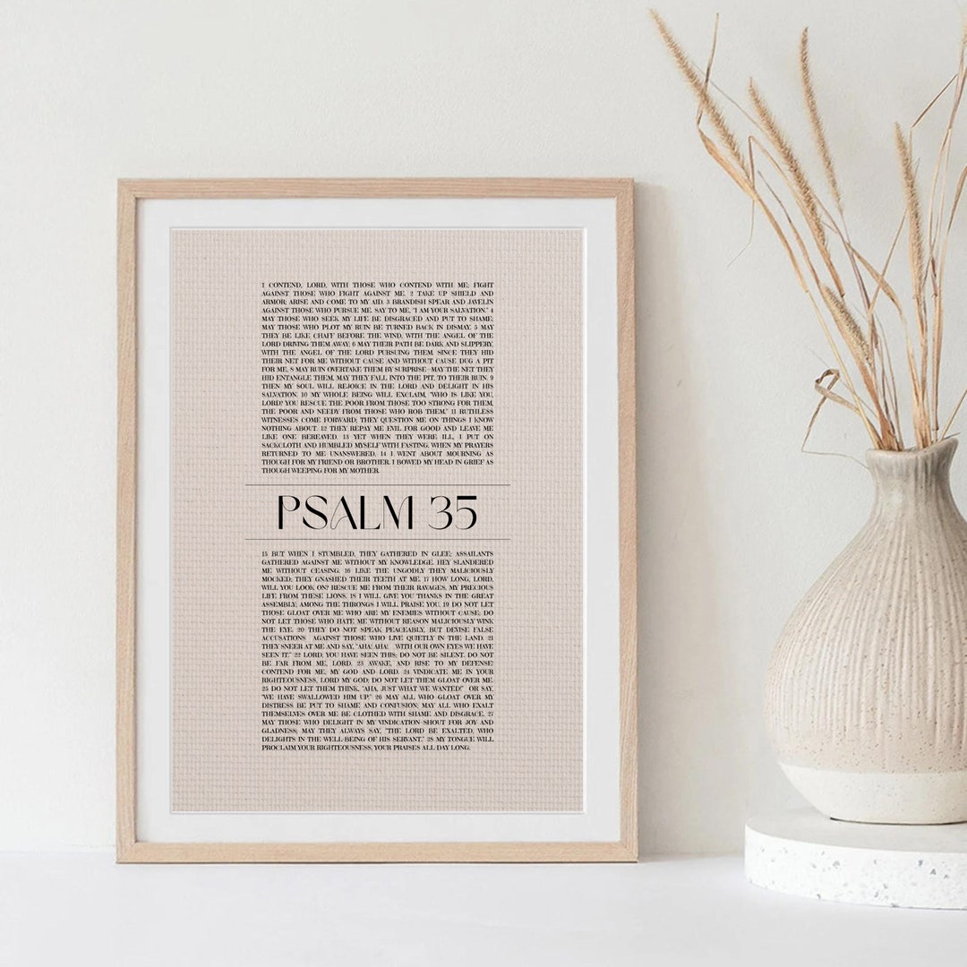 Psalm 35 Bible Print - Etsy