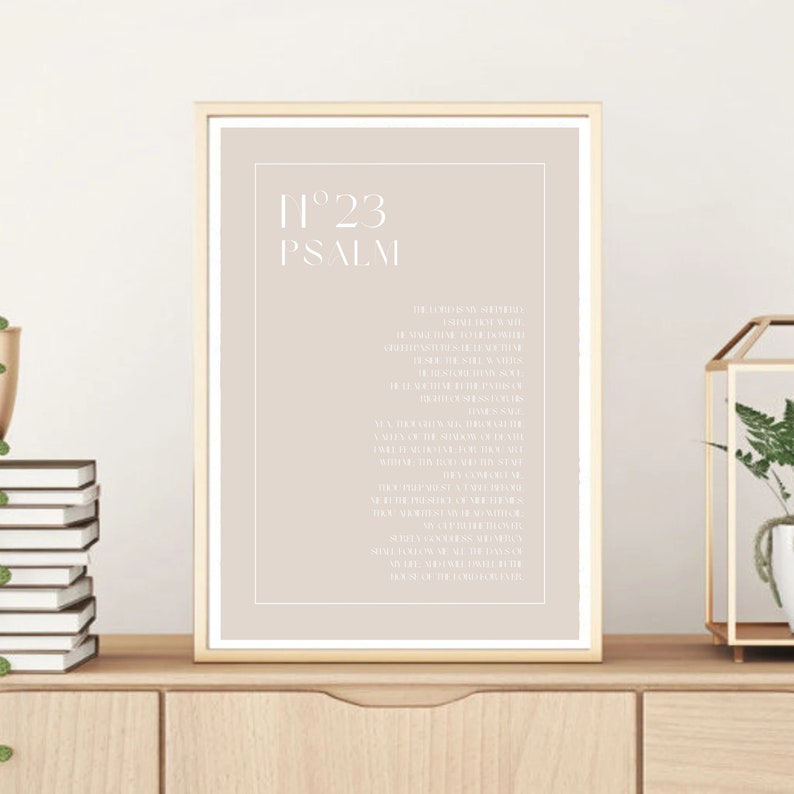 Modern Psalm 23 Aesthetic Bible Print - Etsy