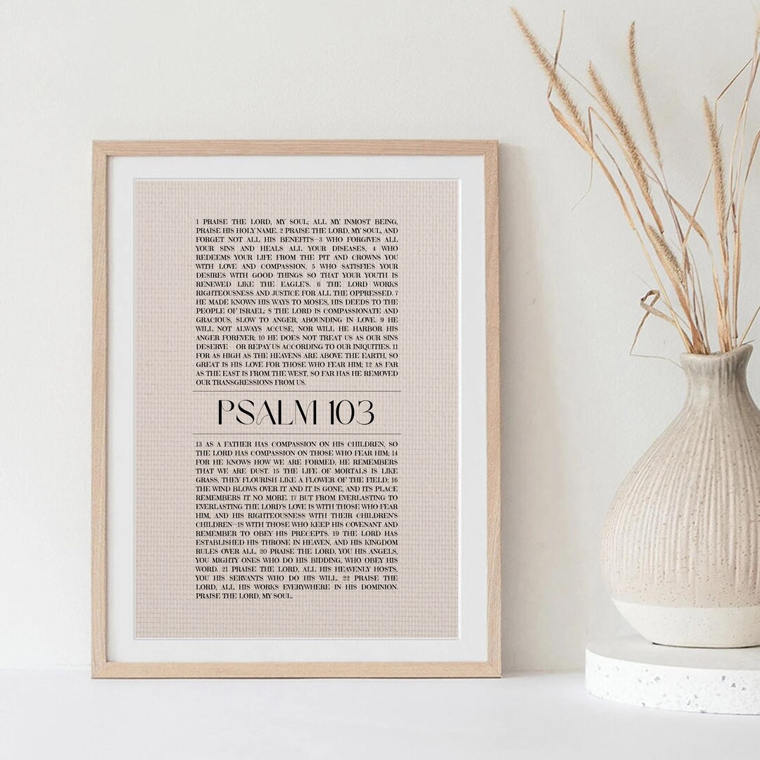 Psalm 103 Wall Art - Etsy