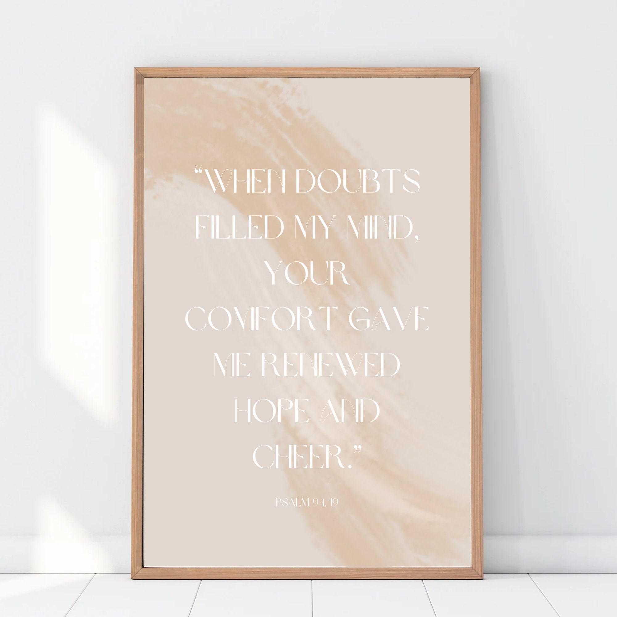 Psalm 94 Art Print | Bible Verse Poster - Etsy