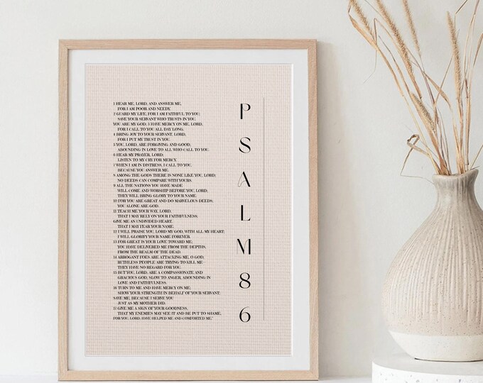 Psalm 86 Printable Bible Verse Great is Your Steadfast Love Art Print ...