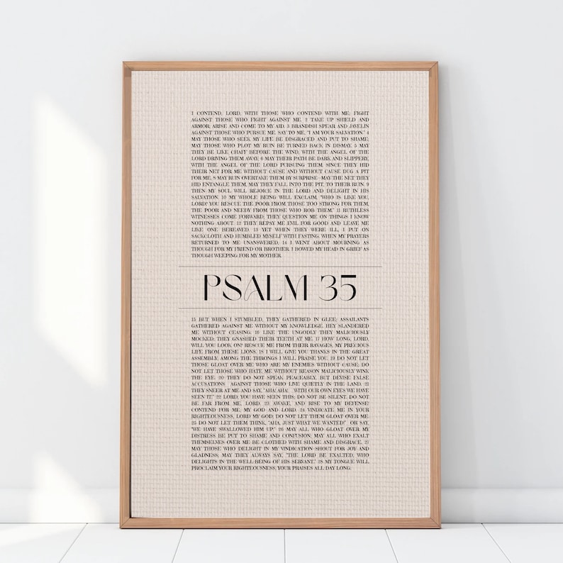Psalm 35 Bible Print - Etsy