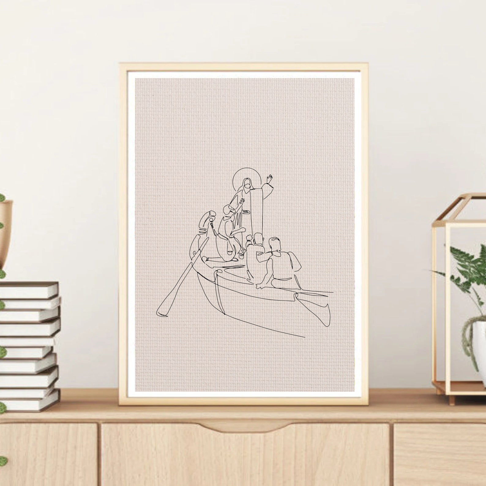 Jesus Calms the Storm Print Matthew 8 - Etsy