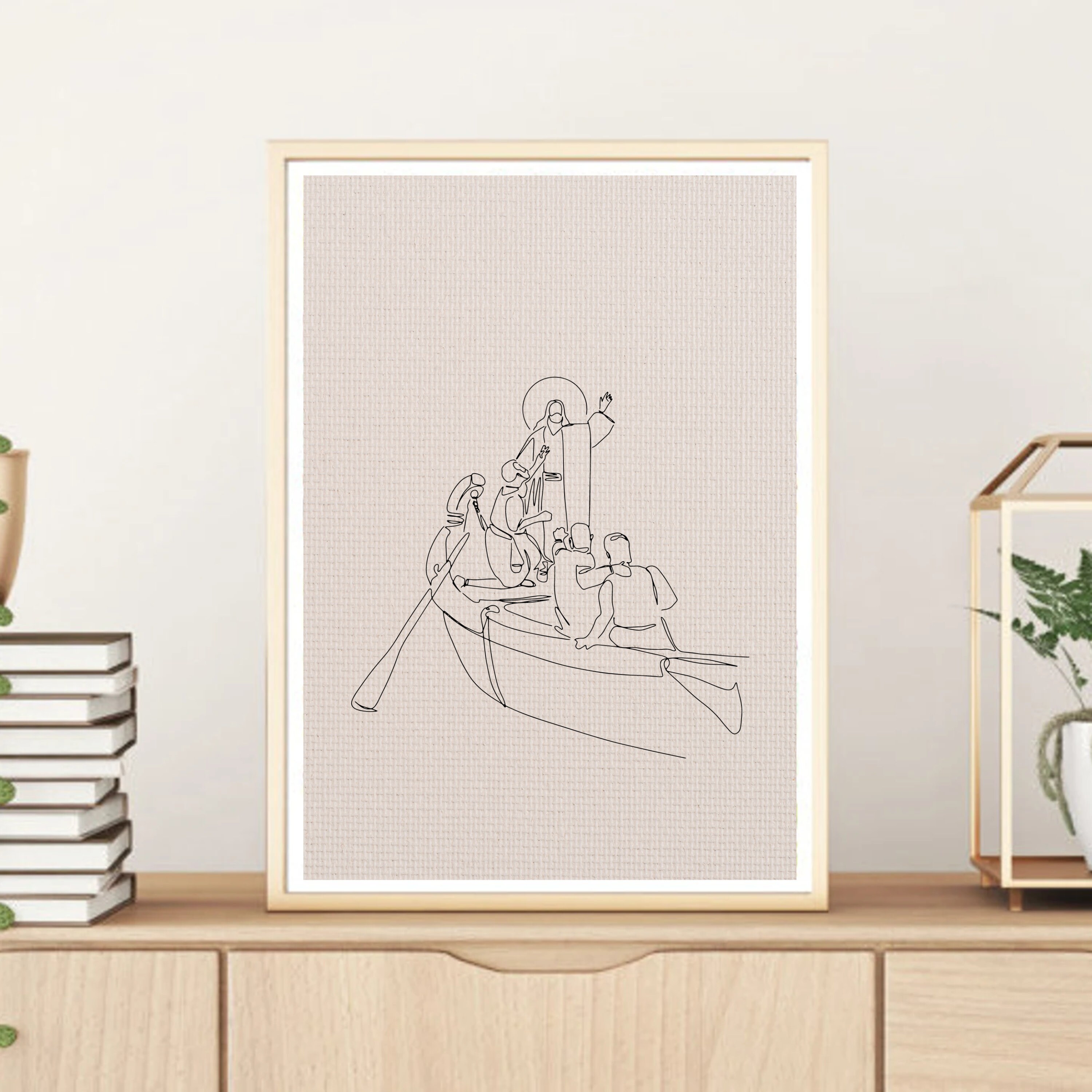 Jesus Calms the Storm Print Matthew 8 - Etsy