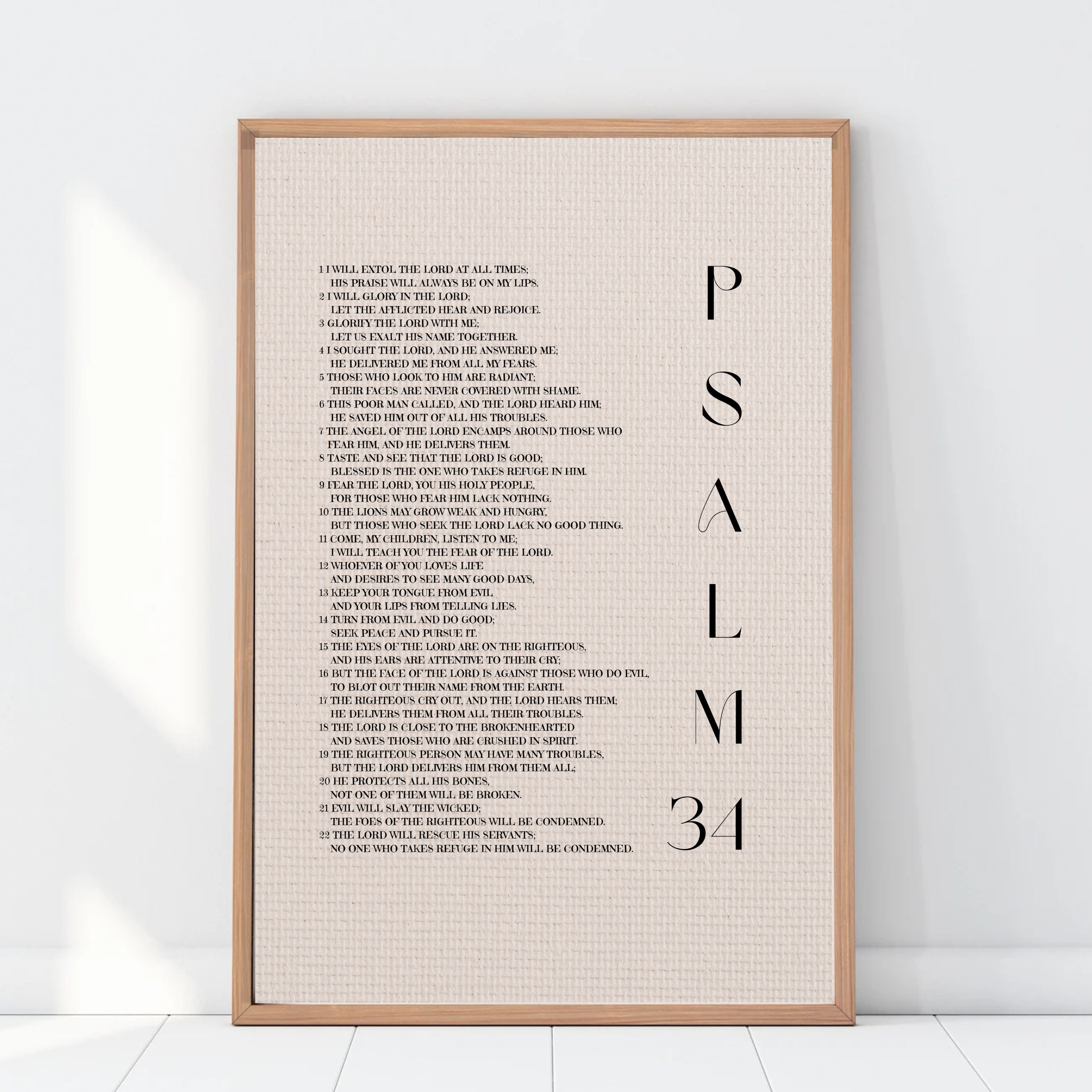 Psalm 34 Bible Verse Physical Poster Delivered to Your Home - Etsy