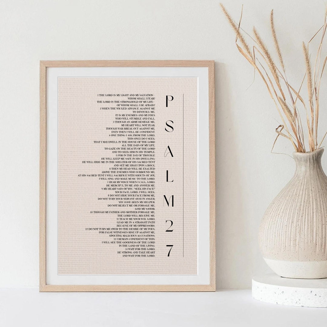 Psalm 27 Print - Etsy