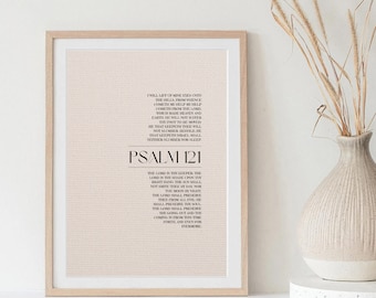 Psalm 121. Full Text Bible Poster Prints. Bible Gifts for Friends and ...