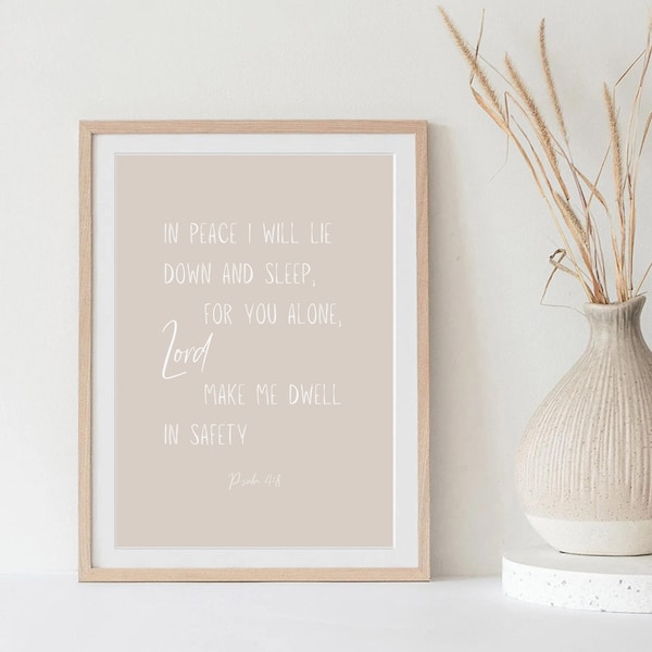 Psalm 4 8 - Etsy